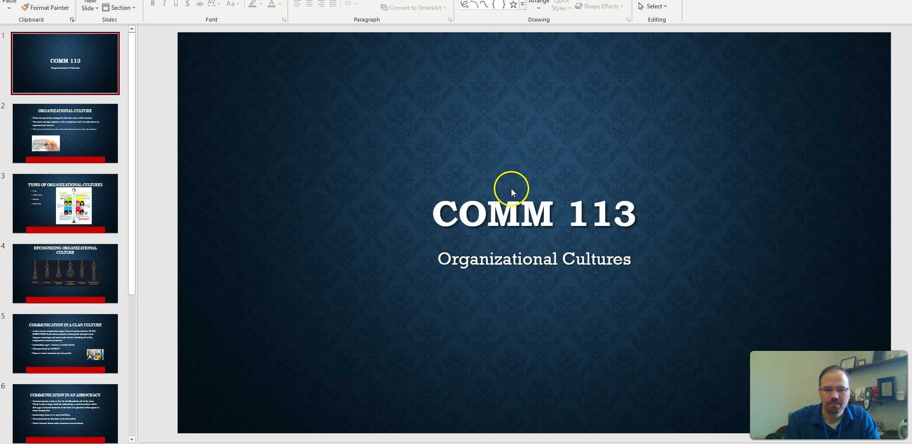 Comm 113 Organizational Cultures