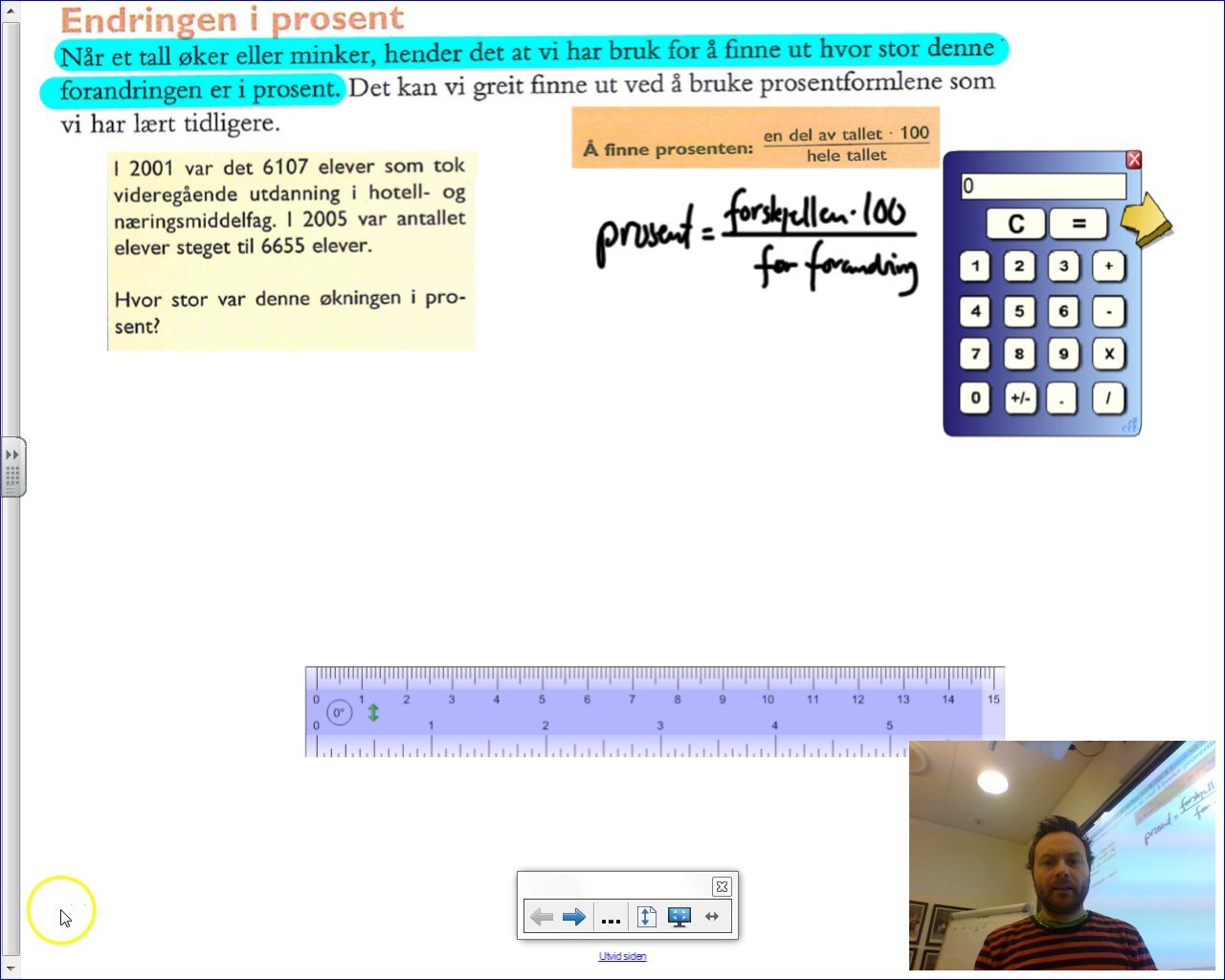 Prosentregning - endringen i prosent