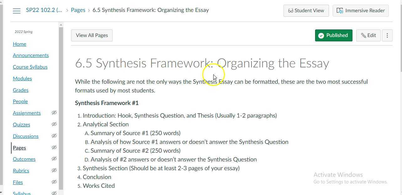 Synthesis Framework