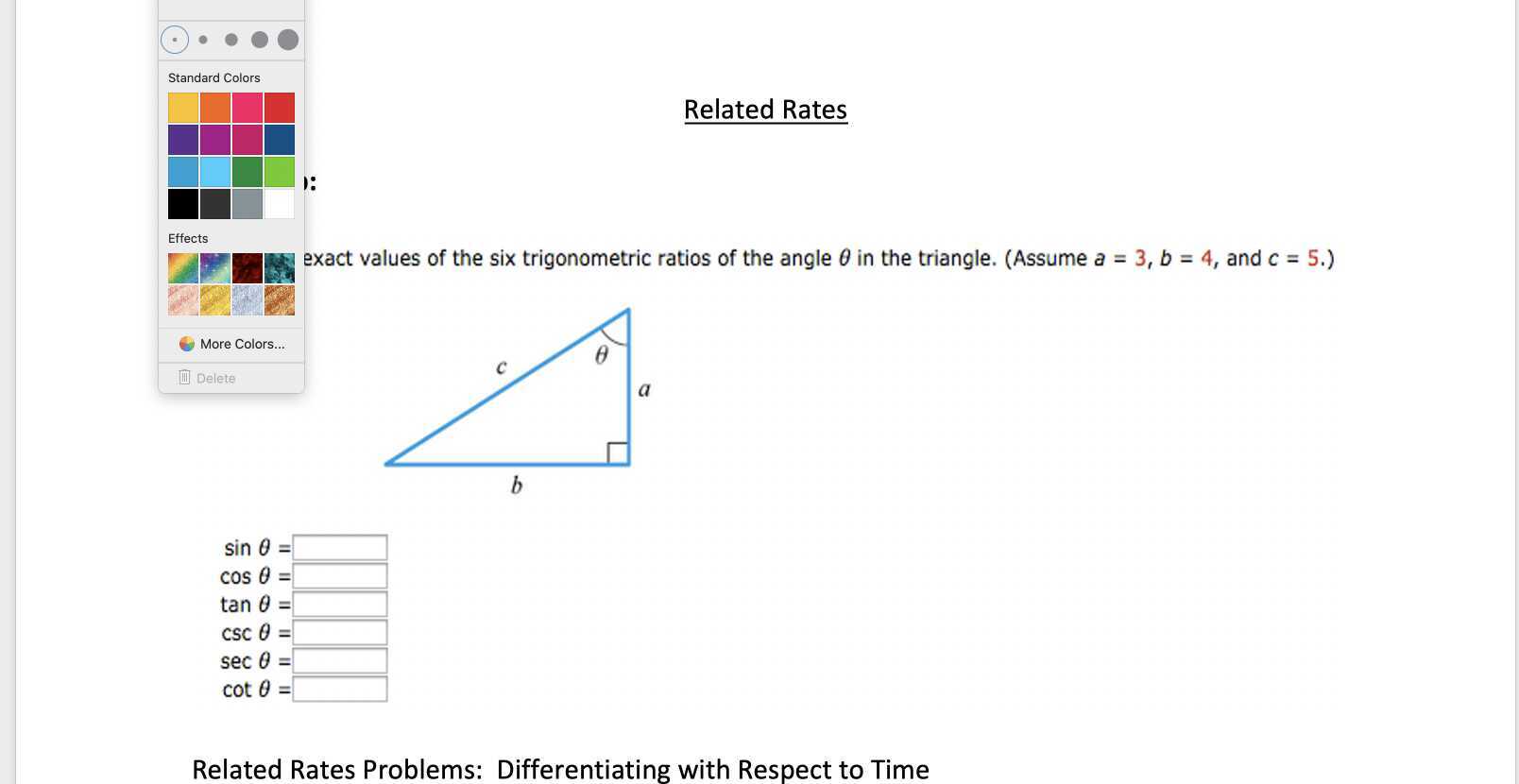 Calculus I: Related Rates