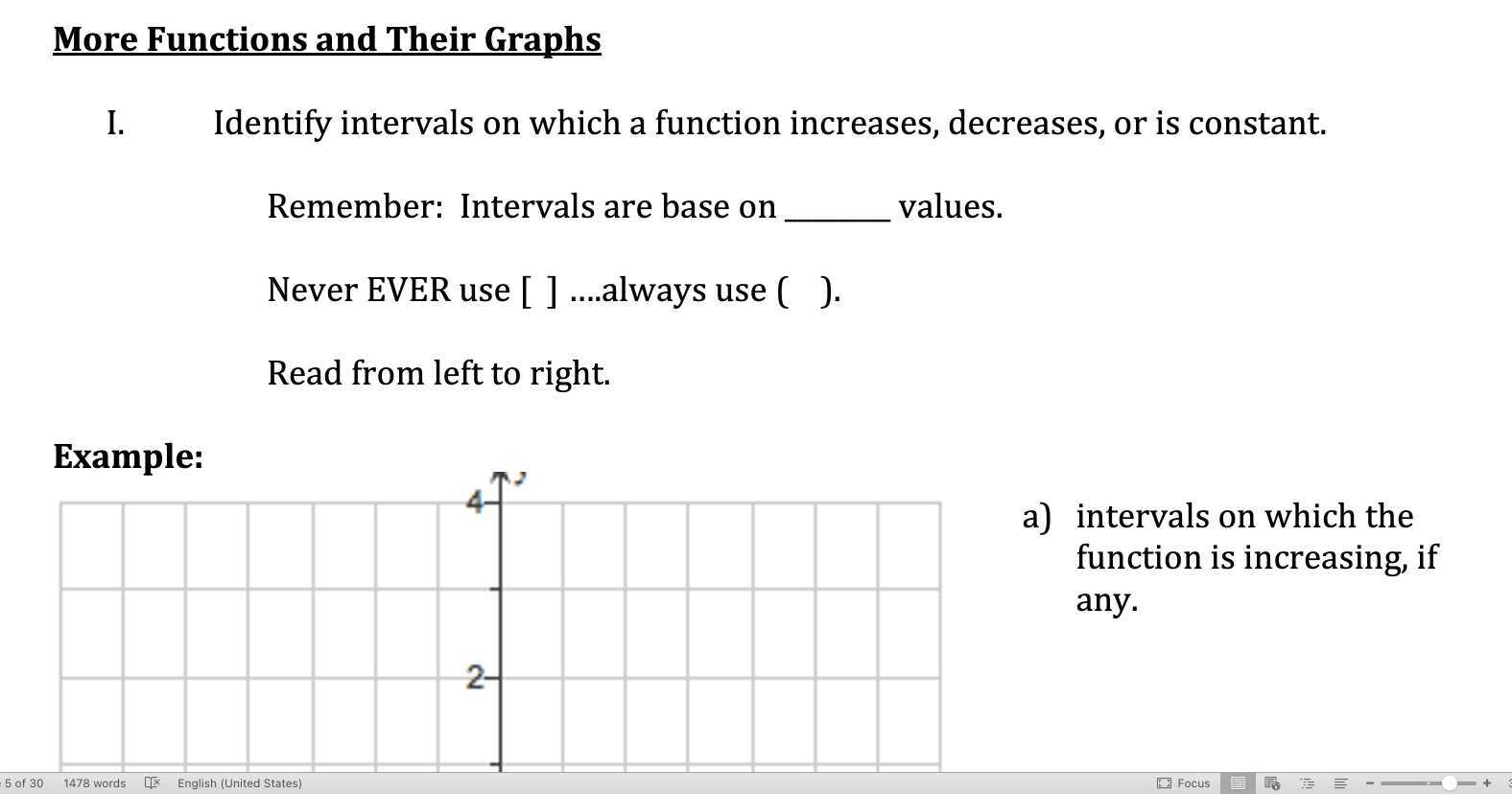 More Functions And Their Graphs