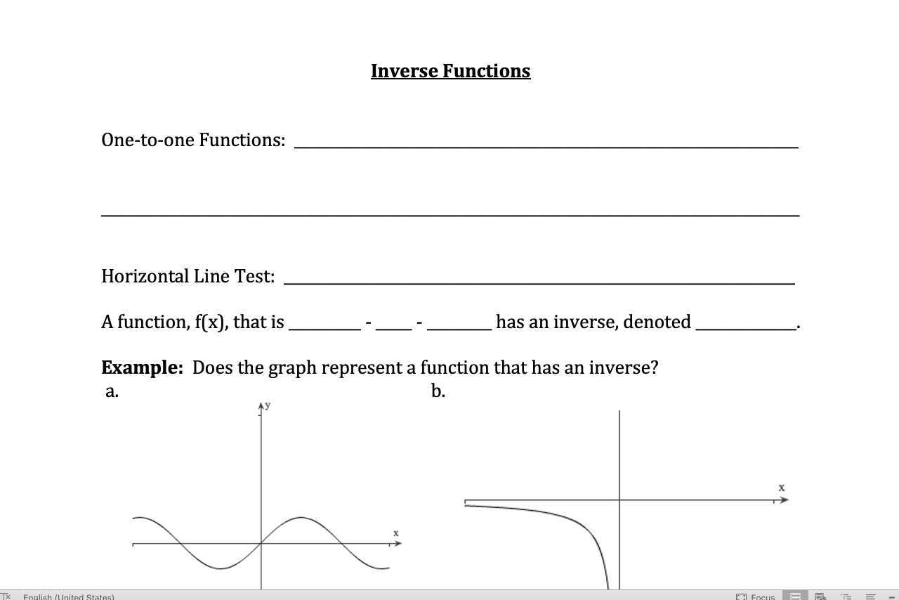 Inverse Functions
