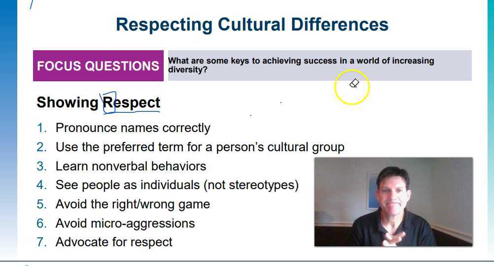 Showing Respect with Cultural Differences