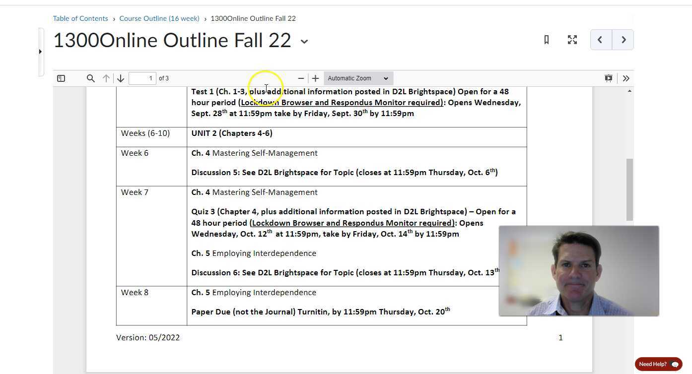 Beginning of Week 7 with Dr.D