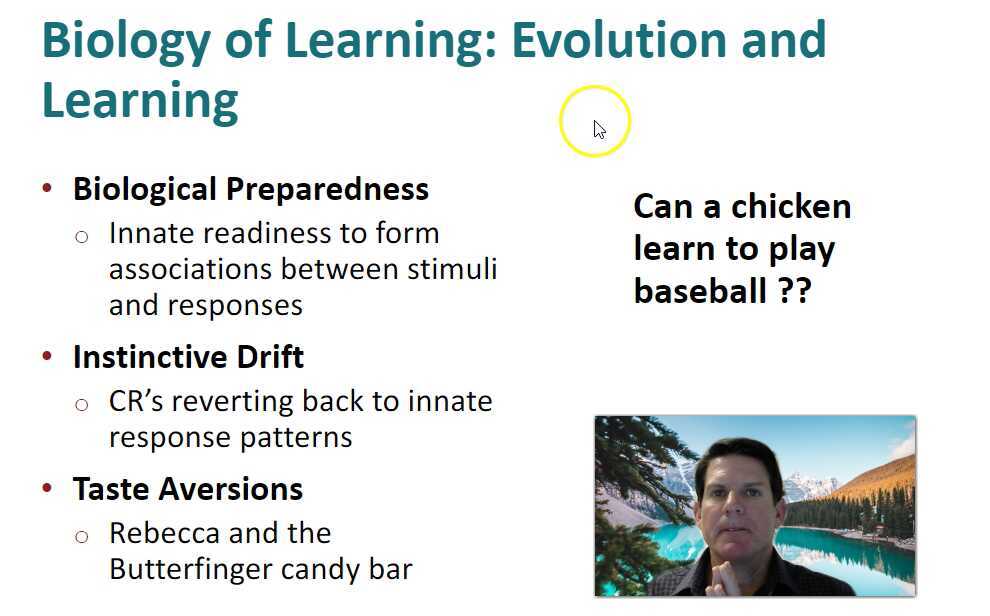 Biology of Learning: Biological Preparedness, Instinctive Drift, and ...