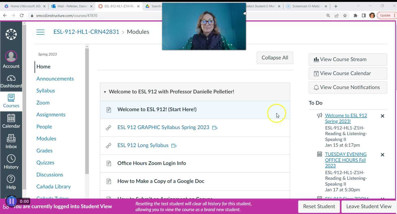 Video Tutorial ESL 912 Welcome Module