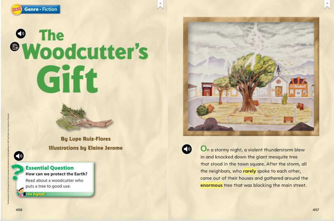 Wonders reading The Woodcutter's Gift