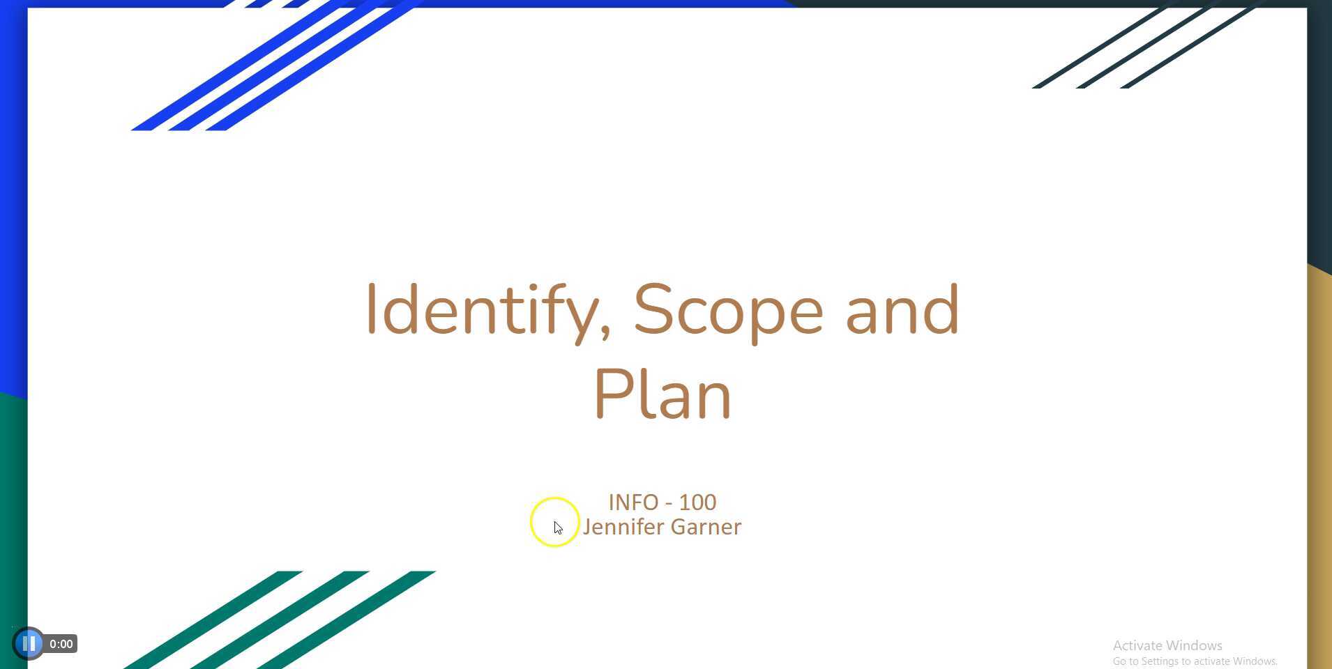 Identify, Scope and Plan WI23