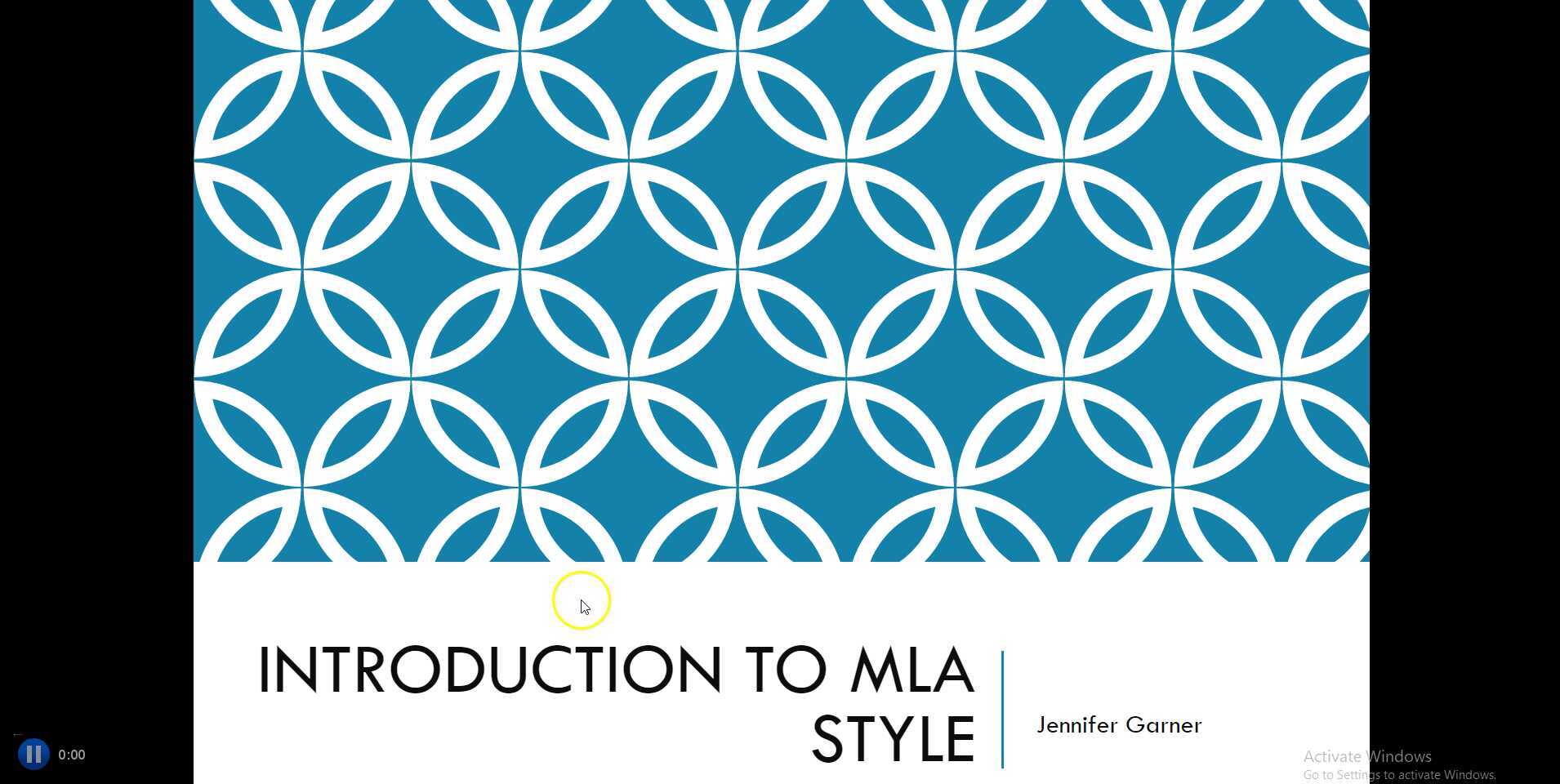 Introduction to MLA for Career Presentation