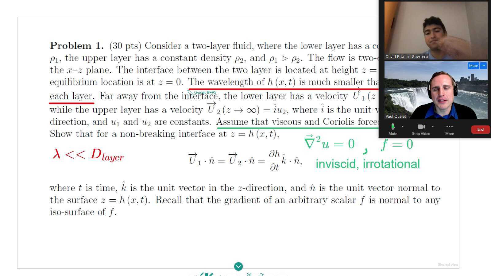Atmospheric Dynamics, Dynamic Meteorology, Two Layer Shallow Water Model waves, Boussinesq ...
