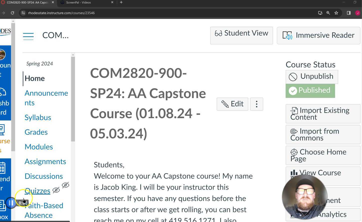 Capstone Welcome Video