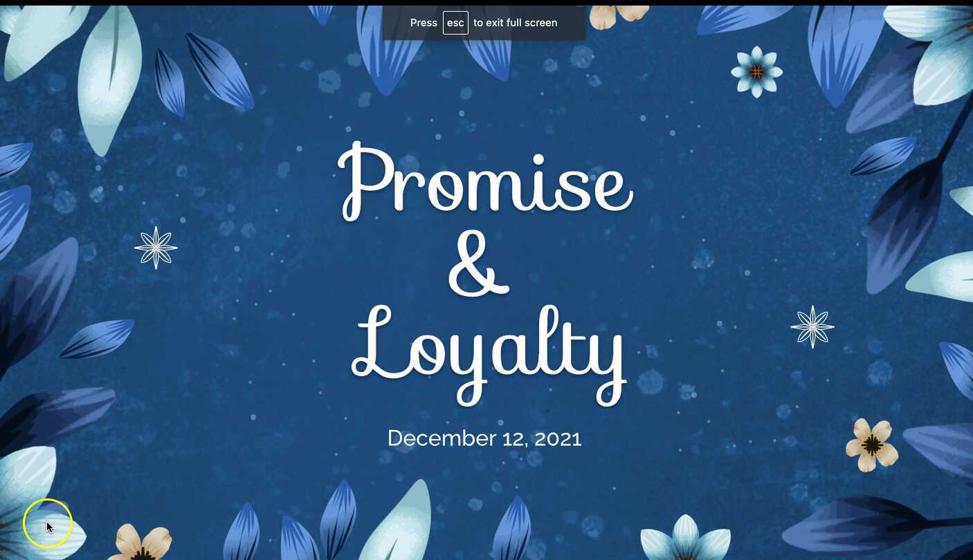 Promise and Loyalty