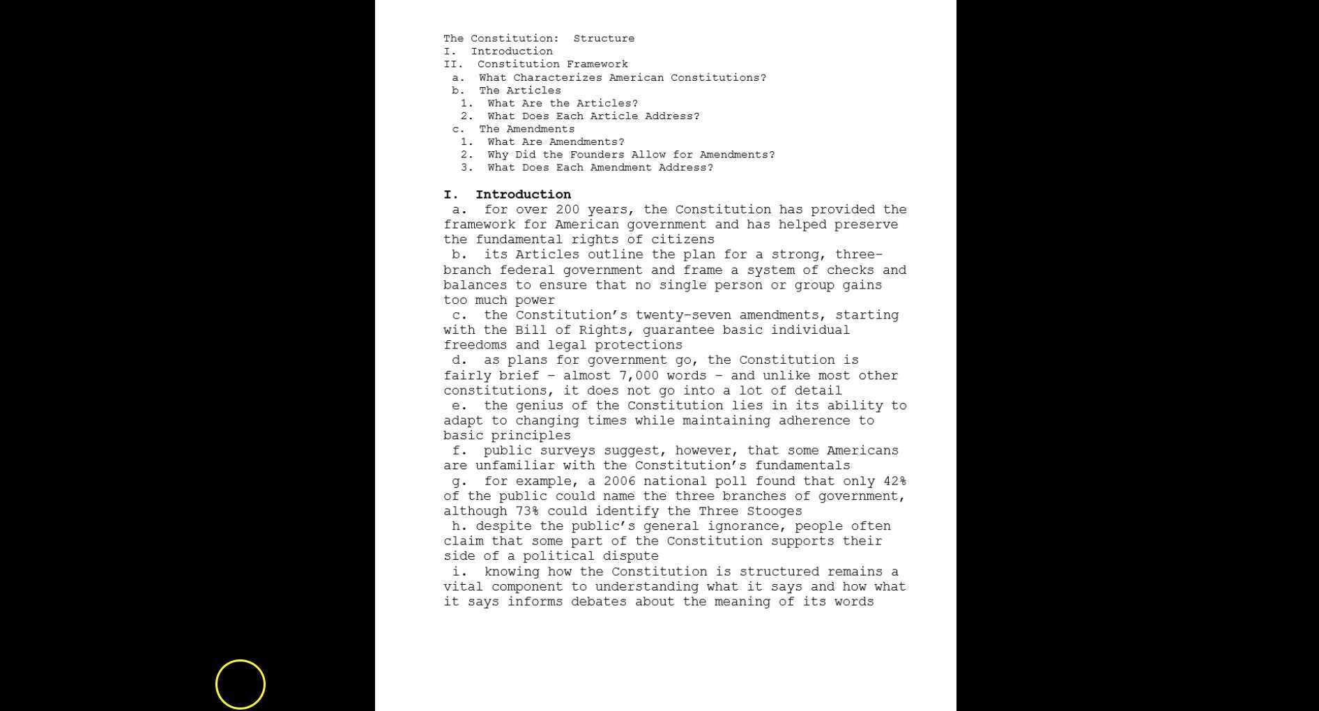 U.S. Constitution: Structure