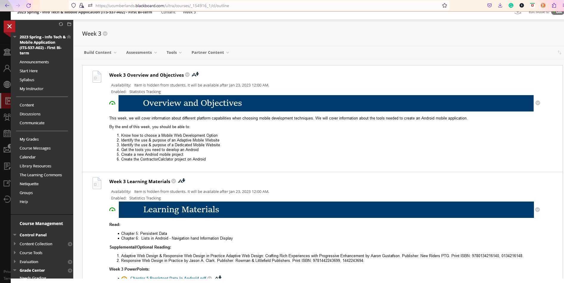 ITS-537 Week 3 Assignments