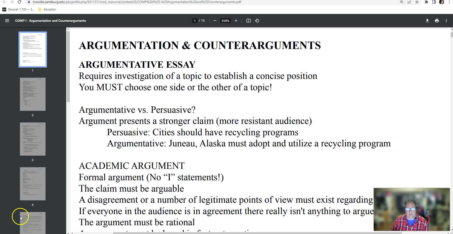 Comp 1-ArgumentationandCounterarguments