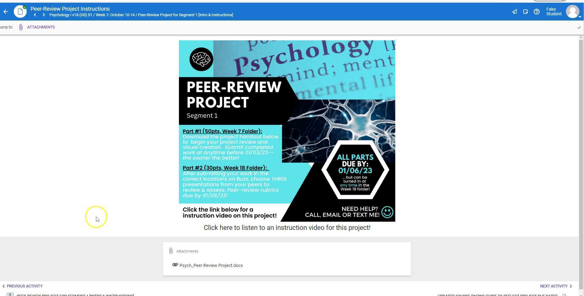 PSYCH- Peer Review Project Overview
