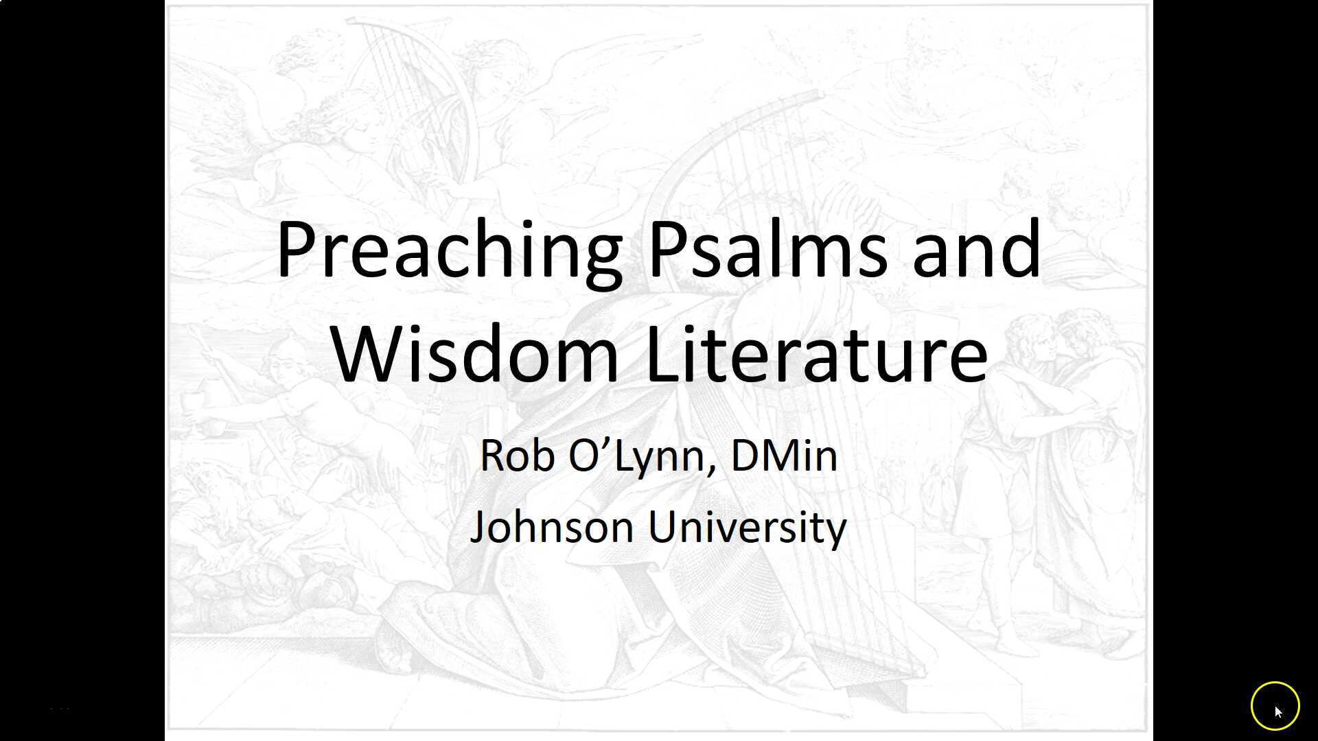 Preaching Psalms and Wisdom Literature