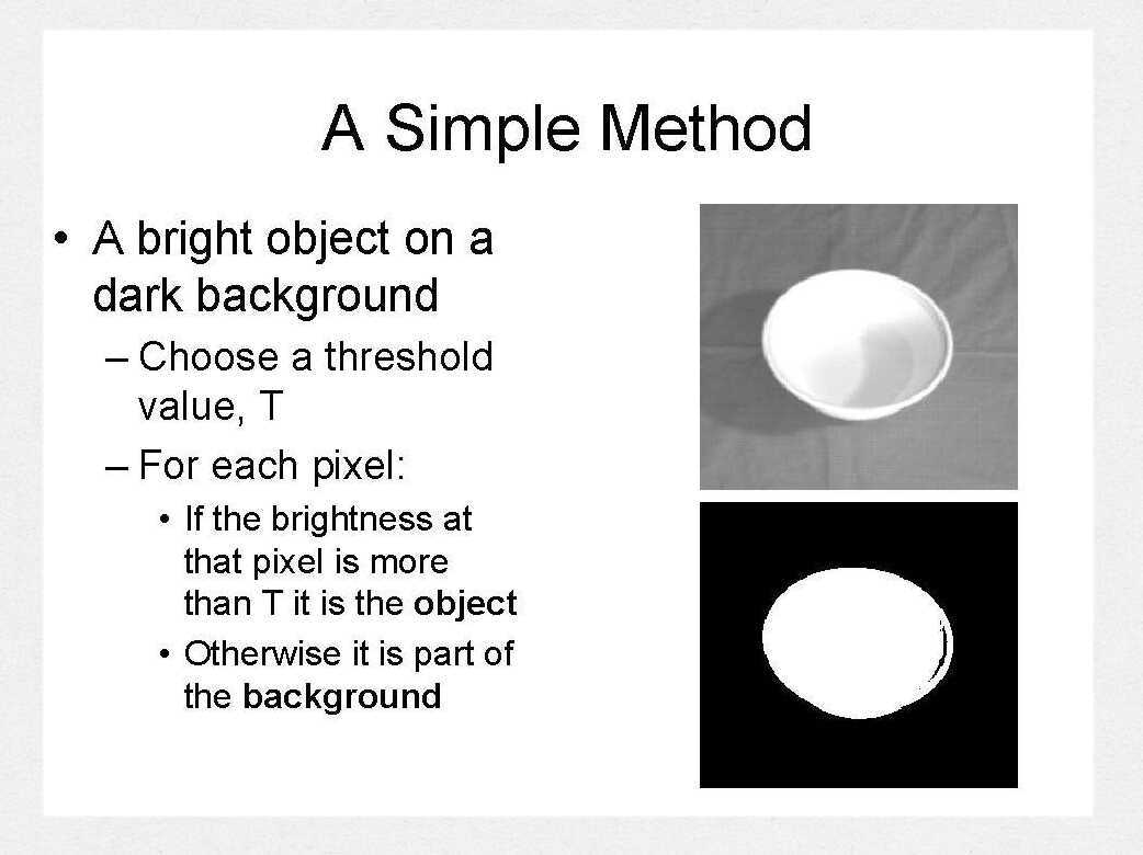 Segmentation 2 - Thresholding