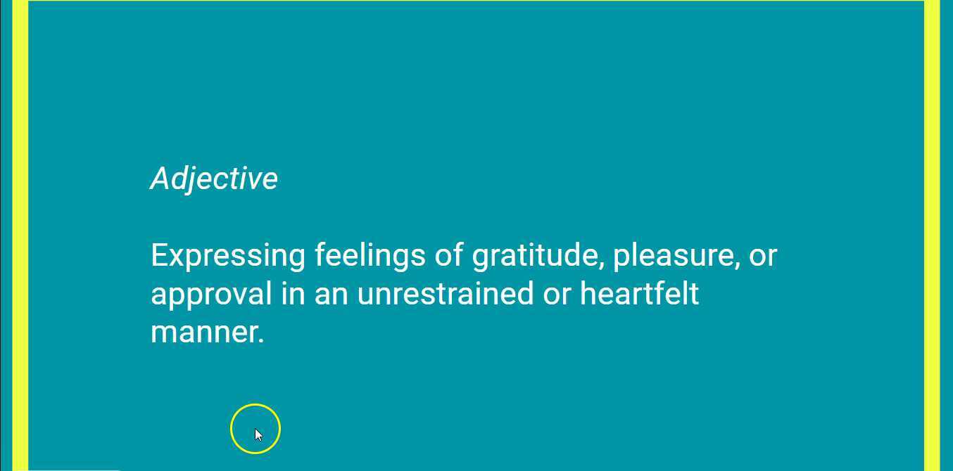 Effusive: Pronunciation and Definition