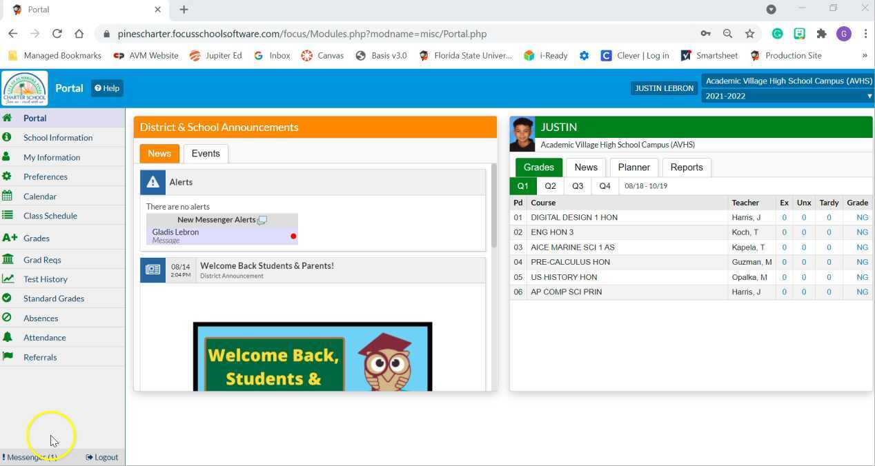 Navigating the Student Portal