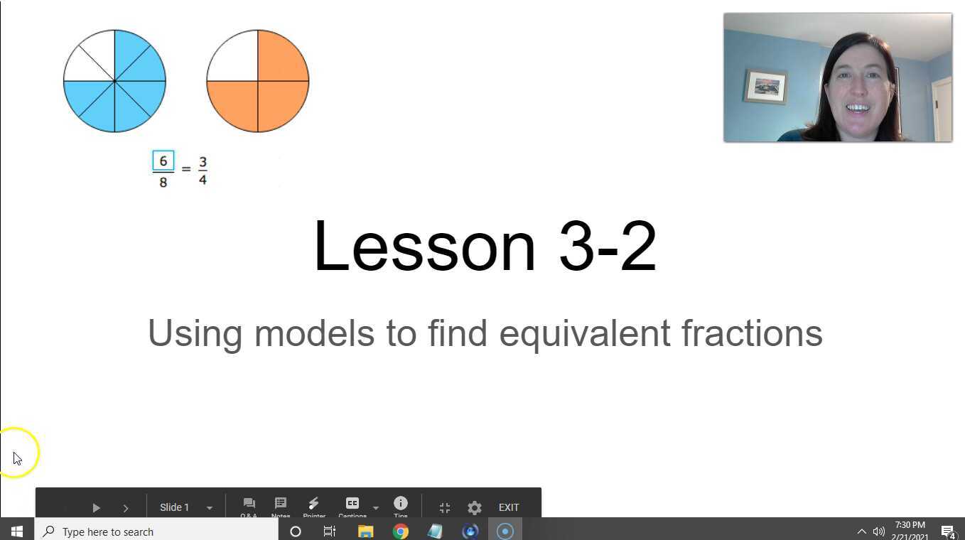 Lesson 3-2 Equivalent Fractions with Models