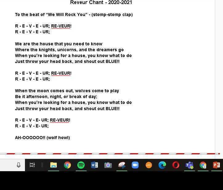 Reveur Chant 2020-2021