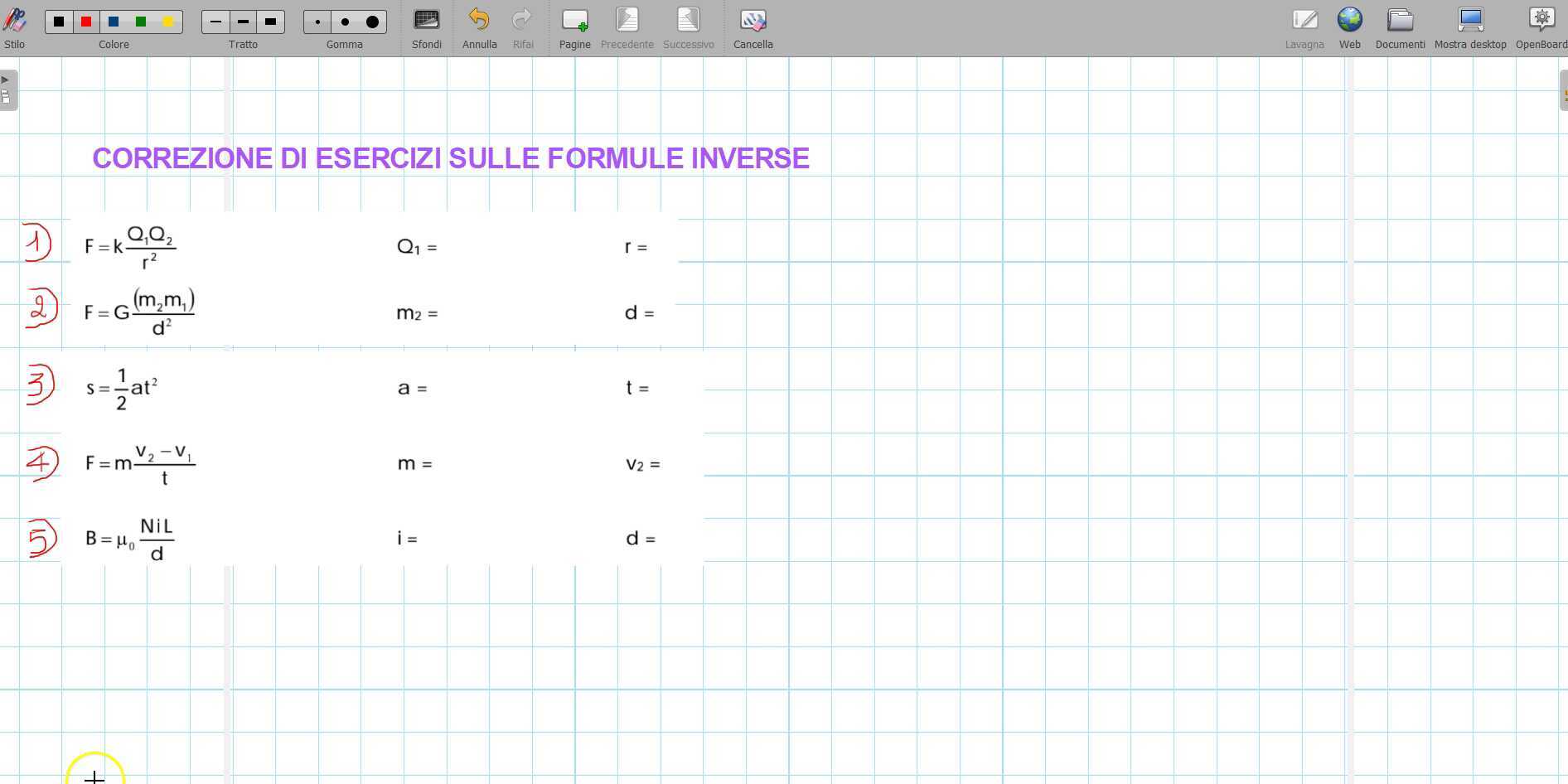 Formule inverse - correzione