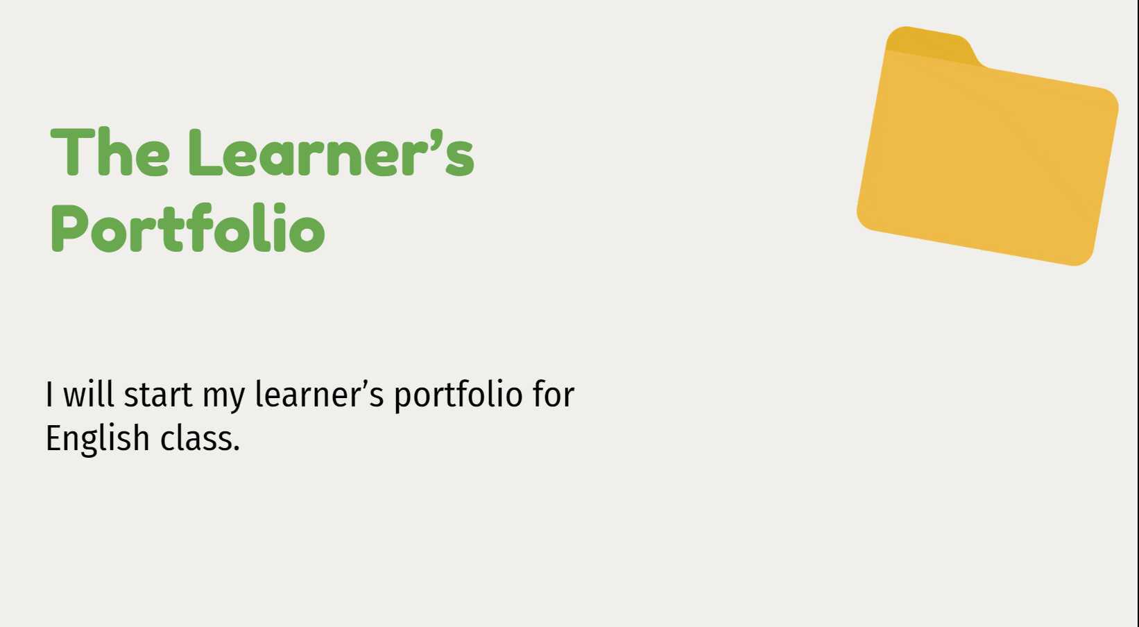 Learner's Portfolio - 11SL