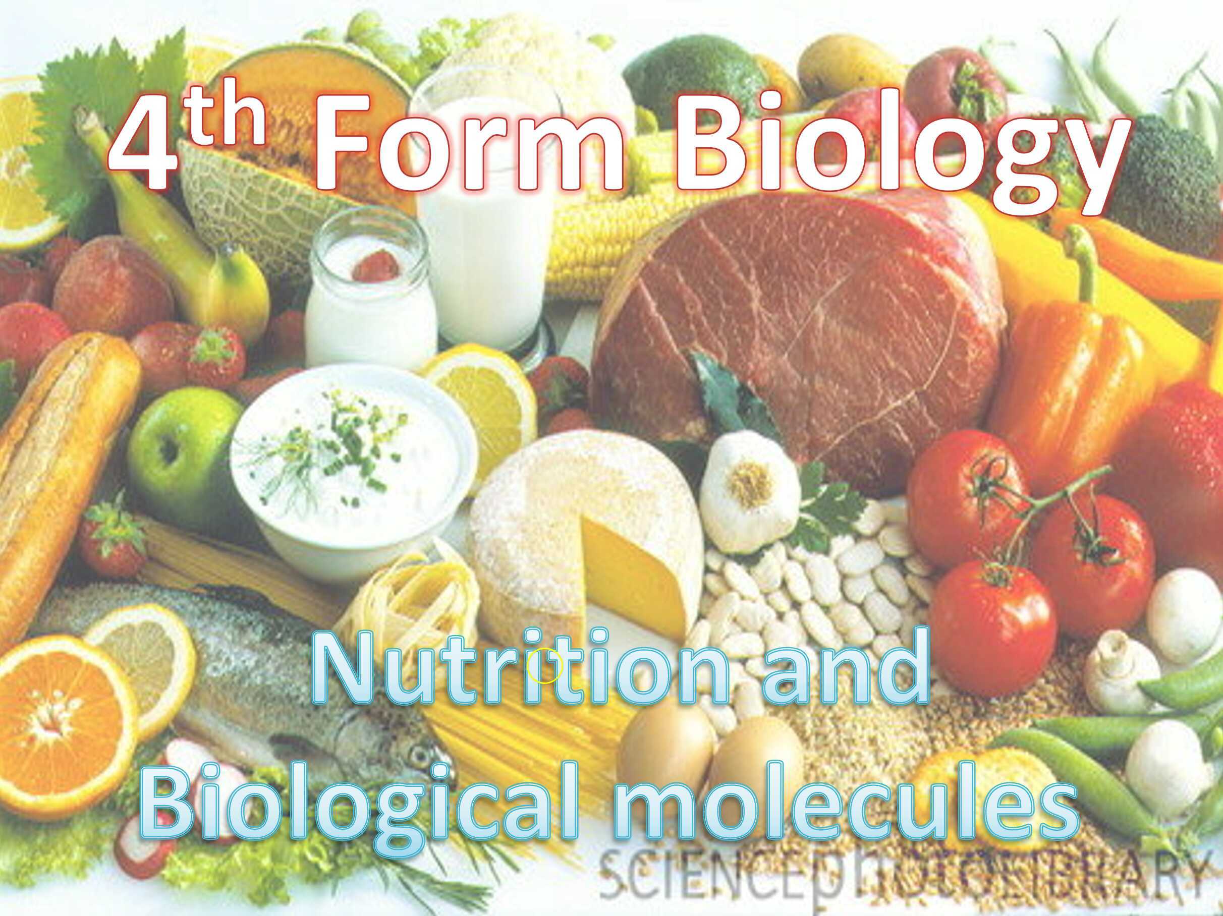 Biological molecules and nutrition