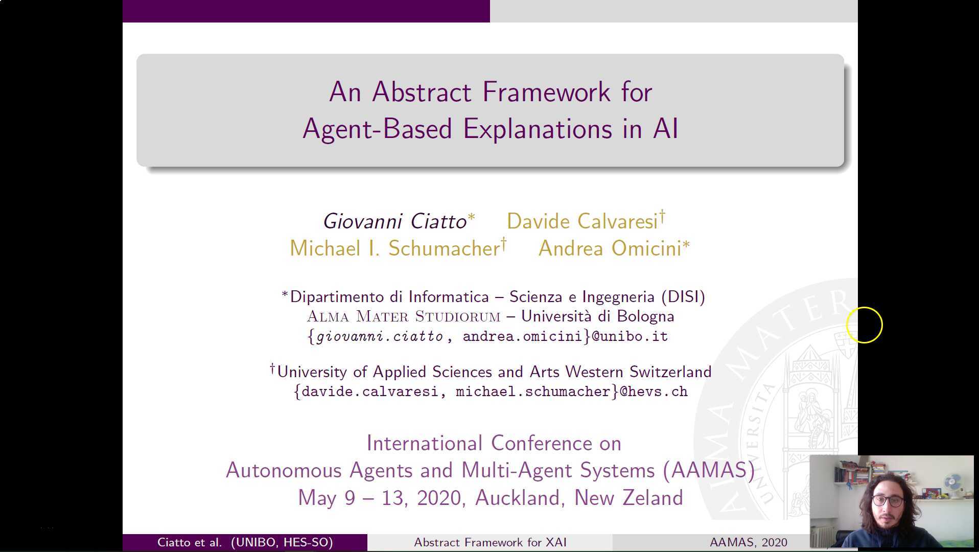 An Abstract Framework For Agent Based Explanations In Ai