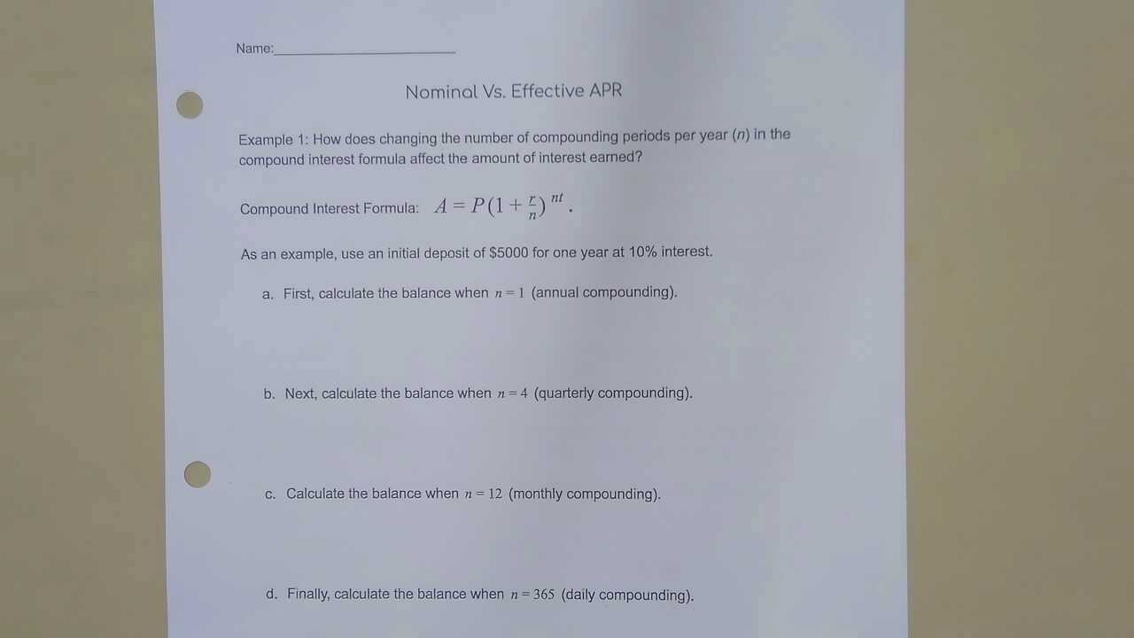 Nominal vs Effective APR 1