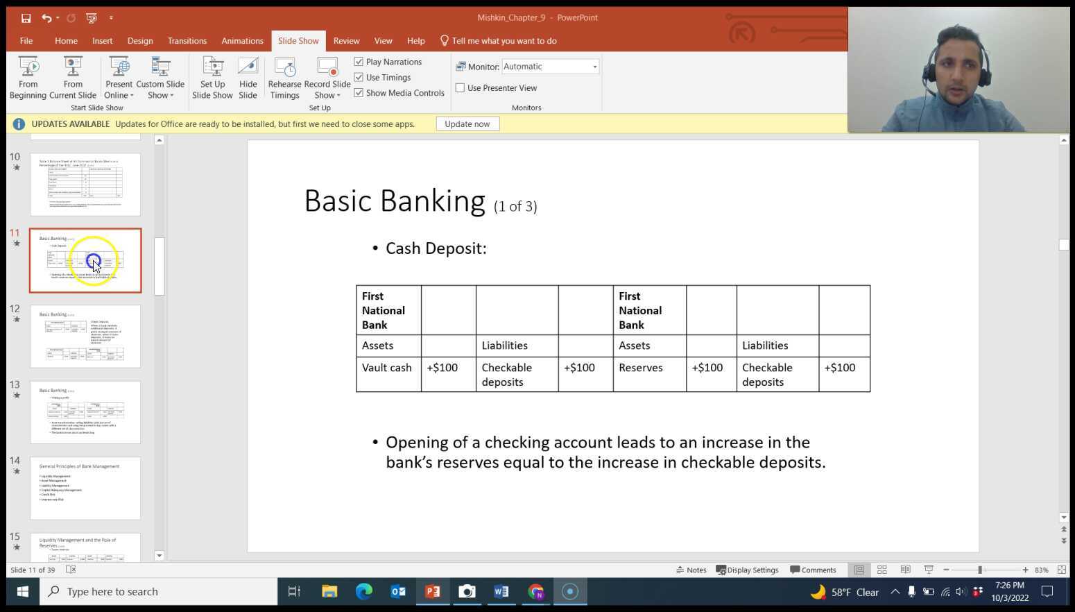 Chapter 9: Basic Banking