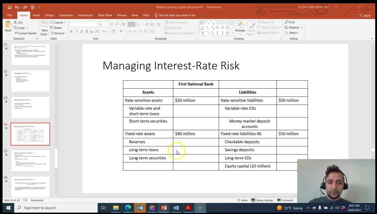 Chapter 9: Interest Rate Risk