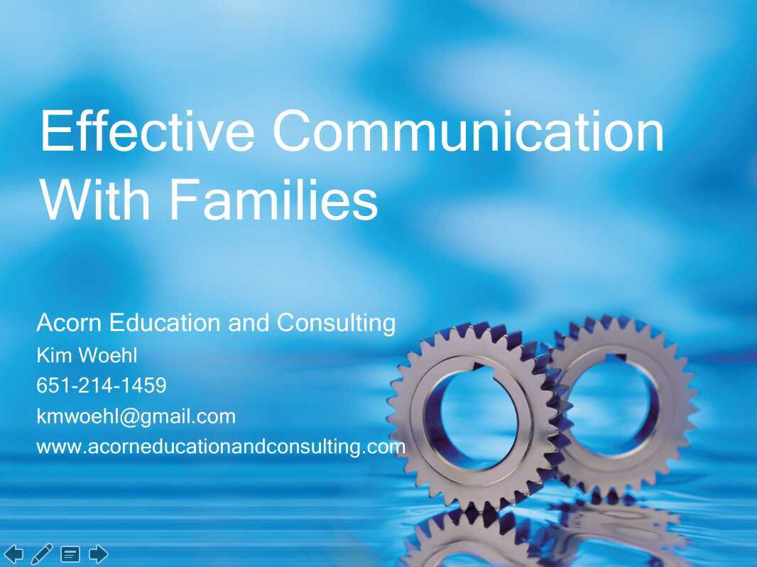 Effective Communication with Families