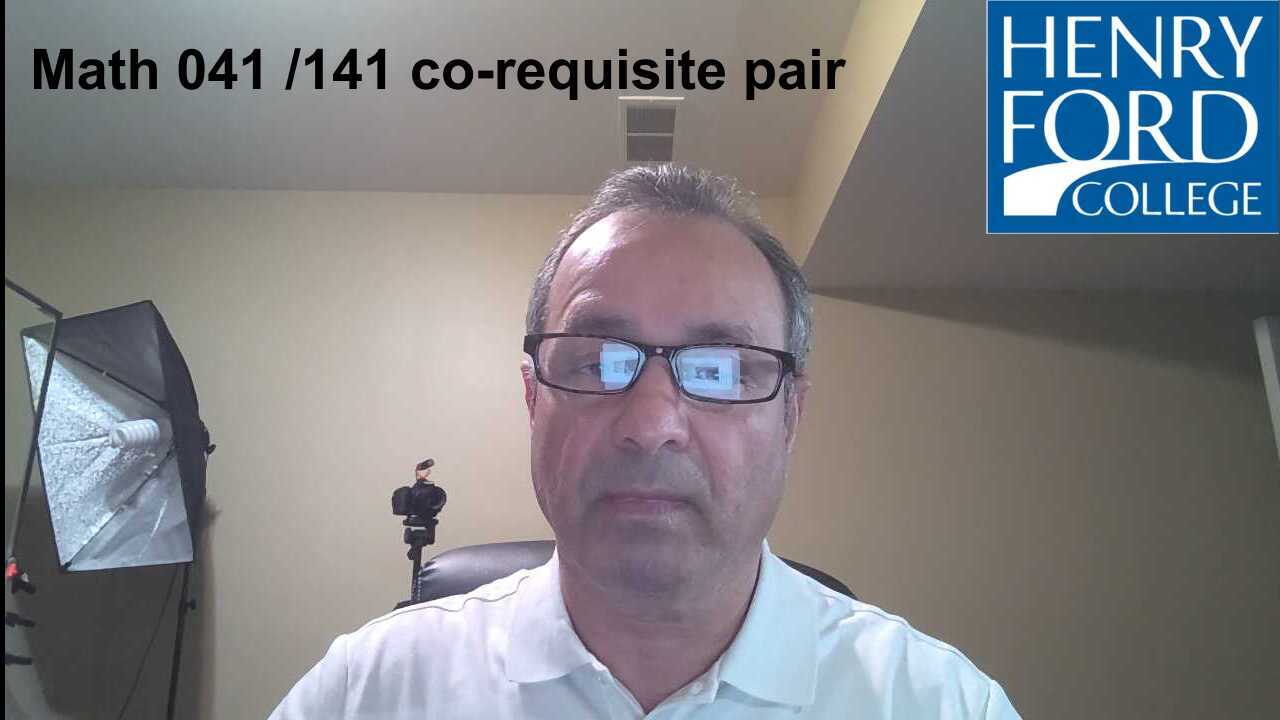 Math 041 /141 corequisite pair