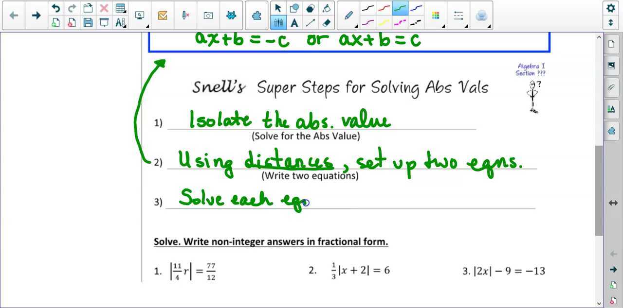 1.3T Video #2 - Solving Absolute Value Equations Examples