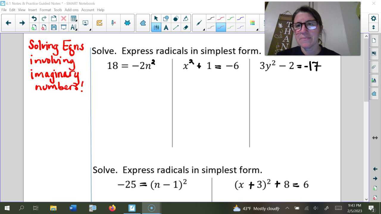 Imaginary Numbers #2: Solving Equations