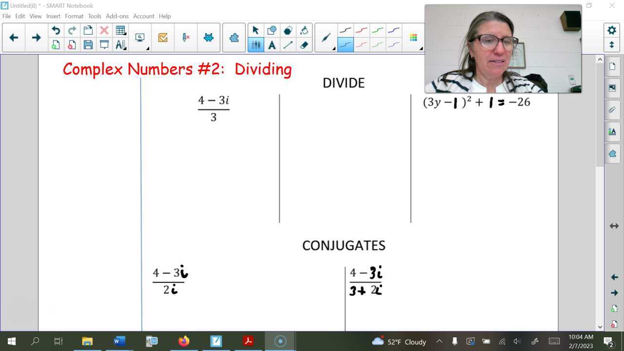 Complex Numbers 2 Dividing Complex Numbers 2 Dividing