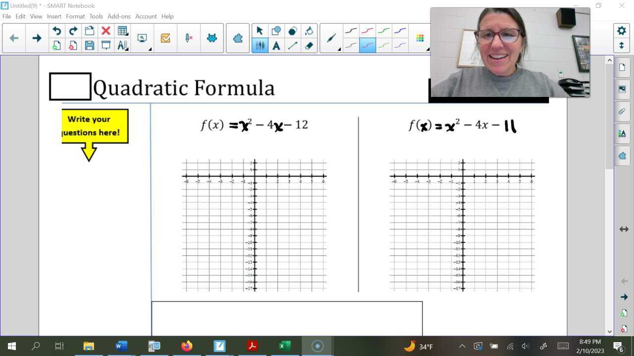Quadratic Formula #1: Definition of Quadratic Formula & some examples ...