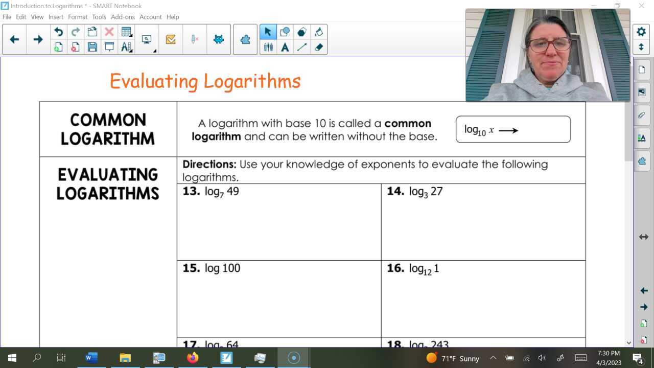 Intro to Logarithms #2: Evaluating Logs