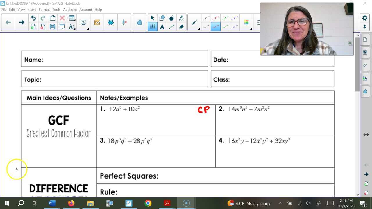 Advanced Factoring #1 CP