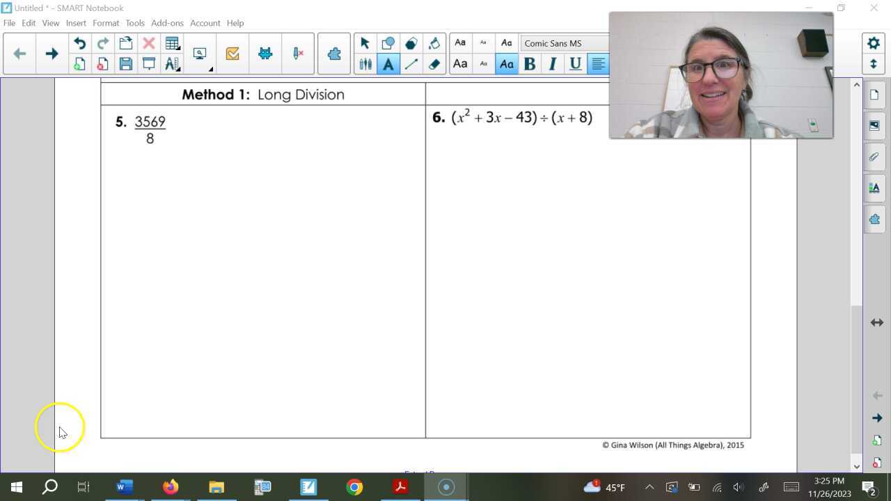 Polynomial Long Division