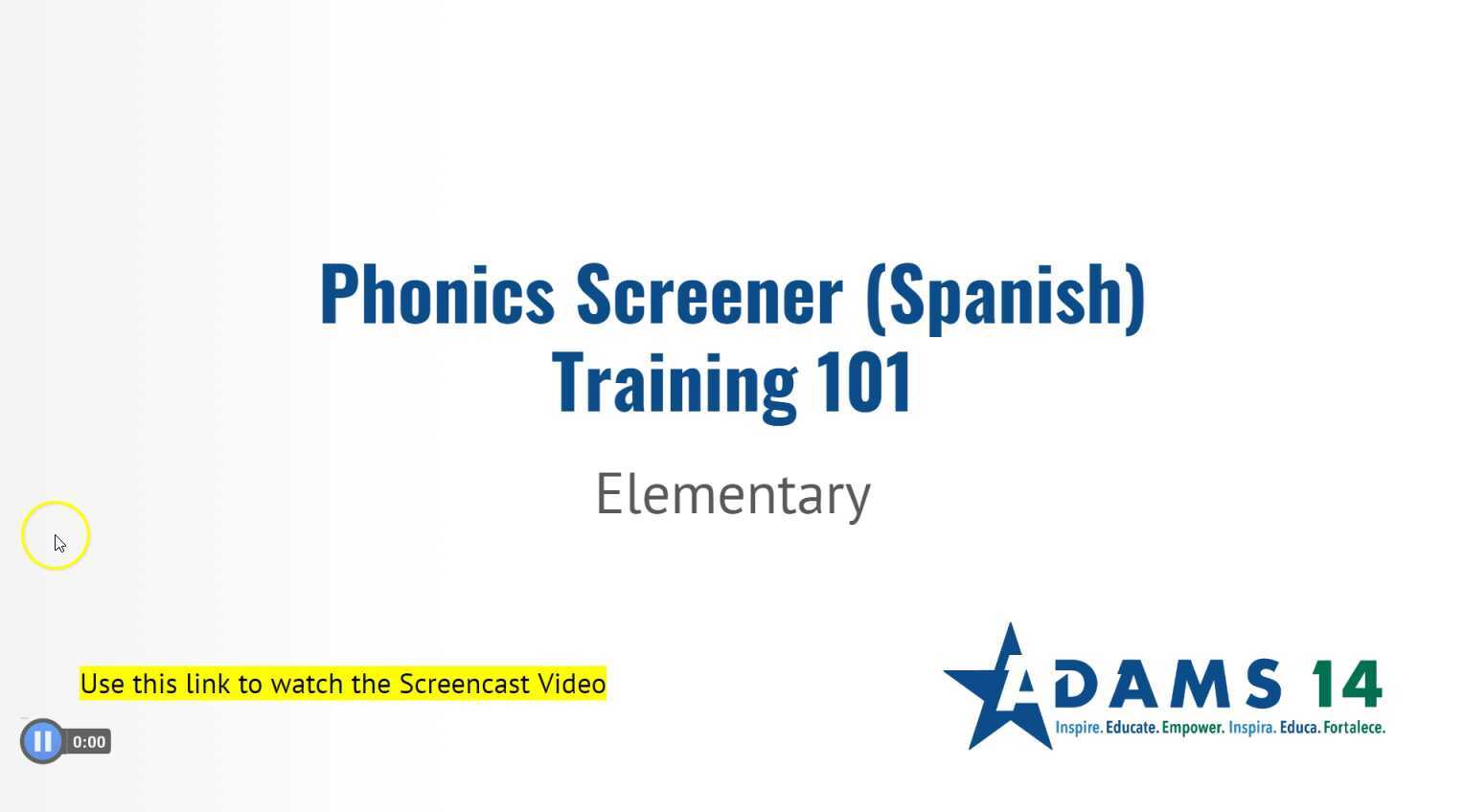 Core Phonics Screener (Spanish)