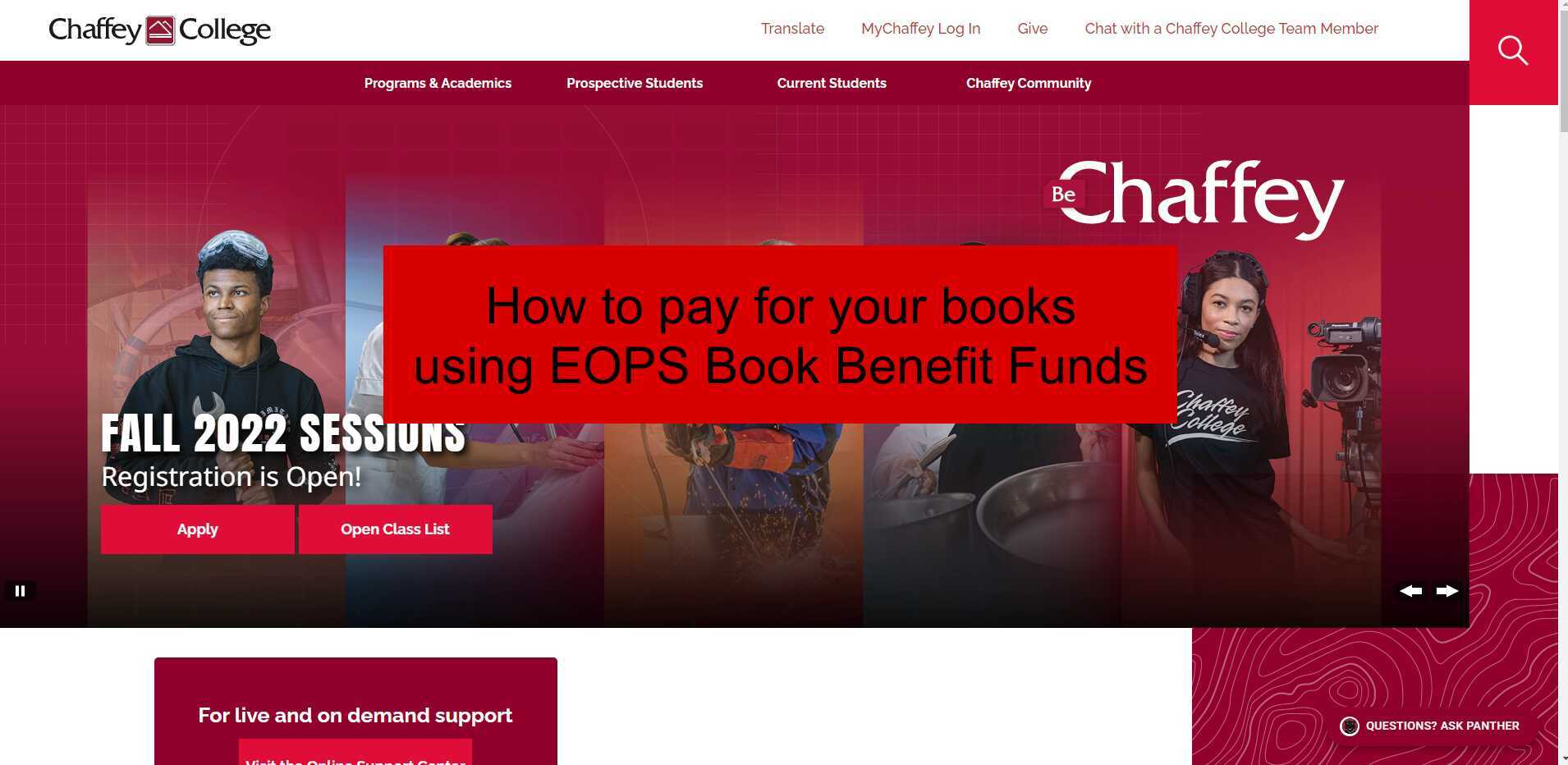 how to EOPS Book Funds