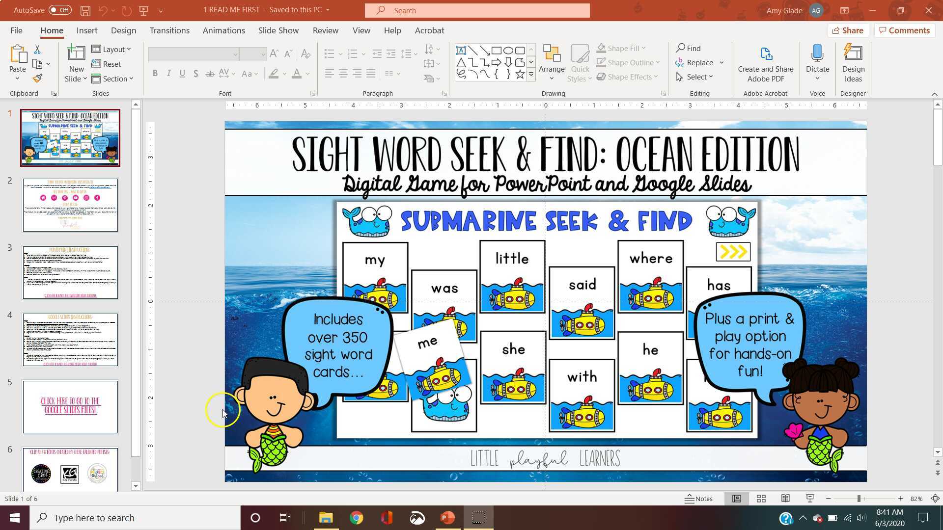 Sight Word Seek & Find Google Slides Tutorial