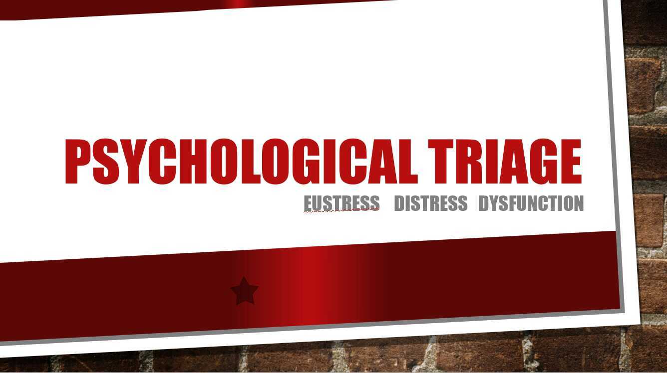 Psychological Triage