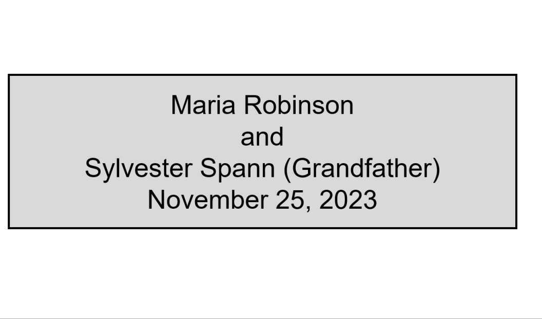 Maria Robinson November 25, 2023