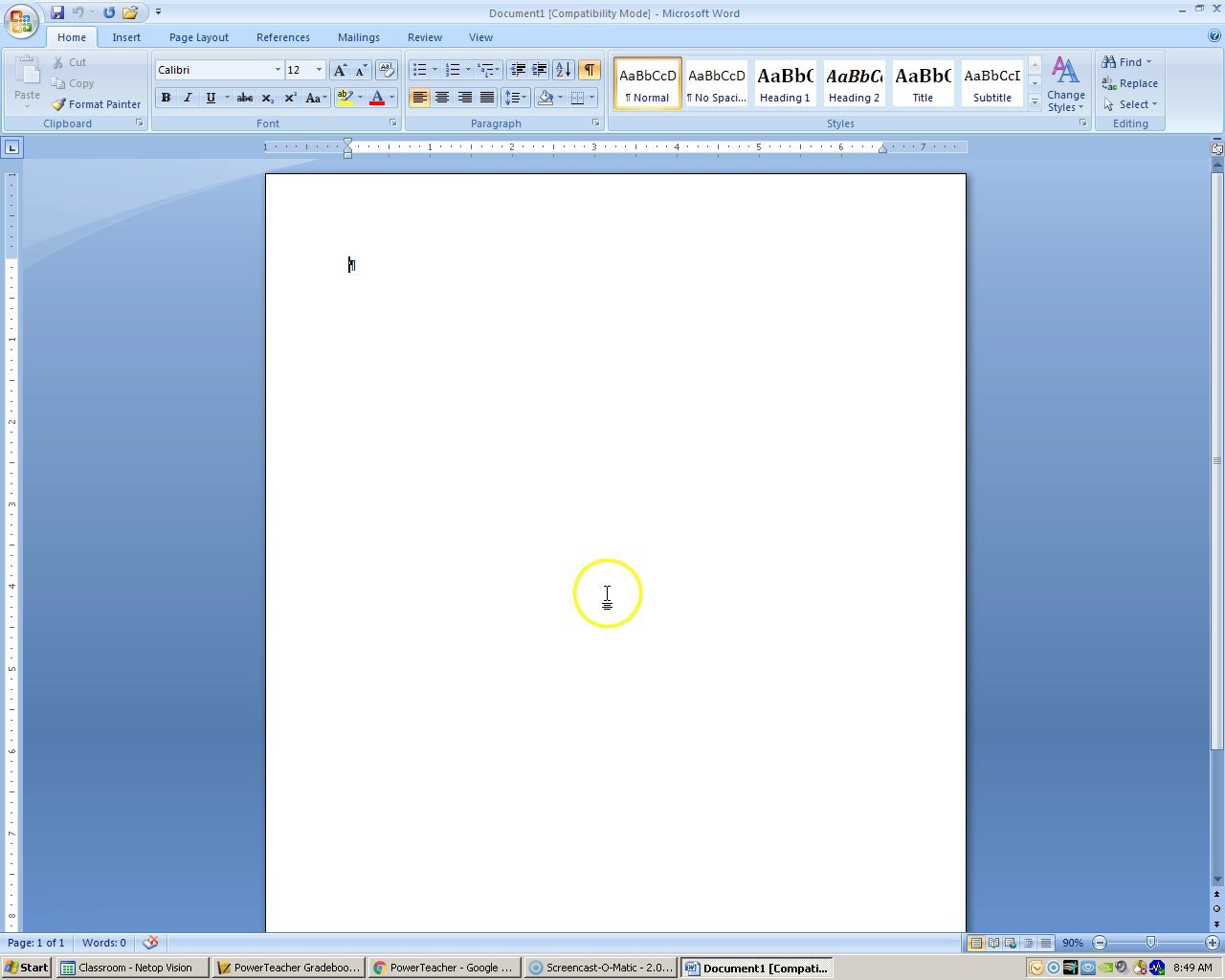 Word 6.1 Insert a Table