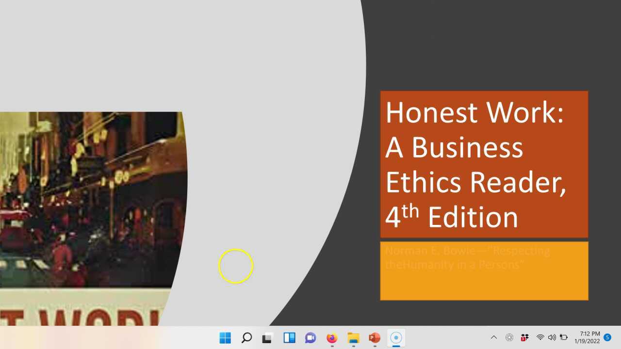 Norman E. Bowie--Respecting Humanity in the Person