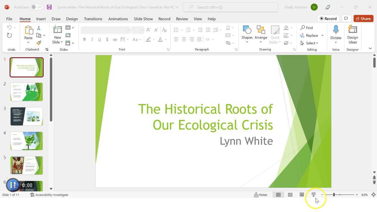 Lynne White--Historical Roots of Our Ecological Crisis